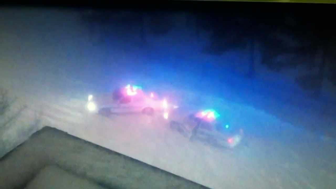 Blizzard: Police stuck in snow 02/09/2013 - YouTube