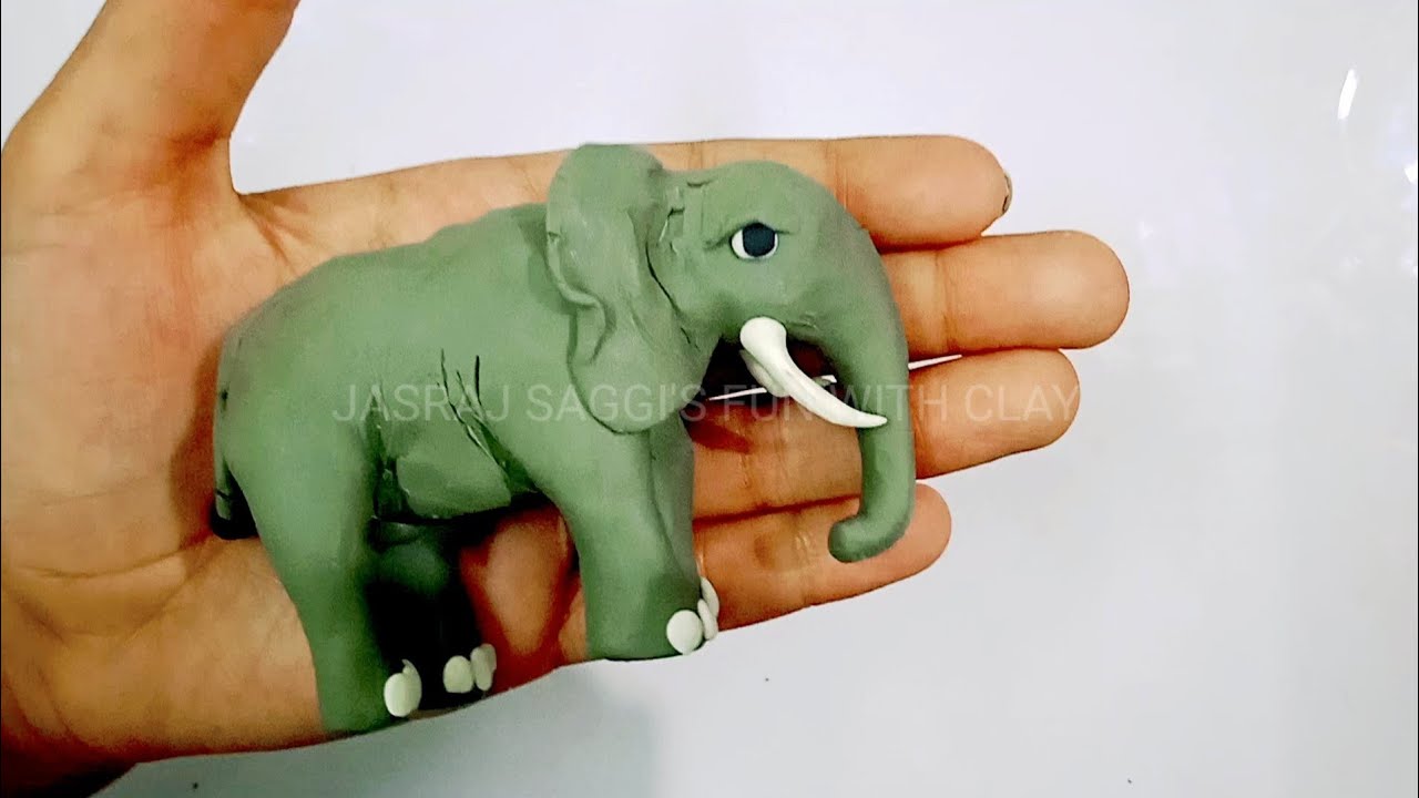 Clay Sculpture / Clay Animals / clay elephant / clay modelling - YouTube