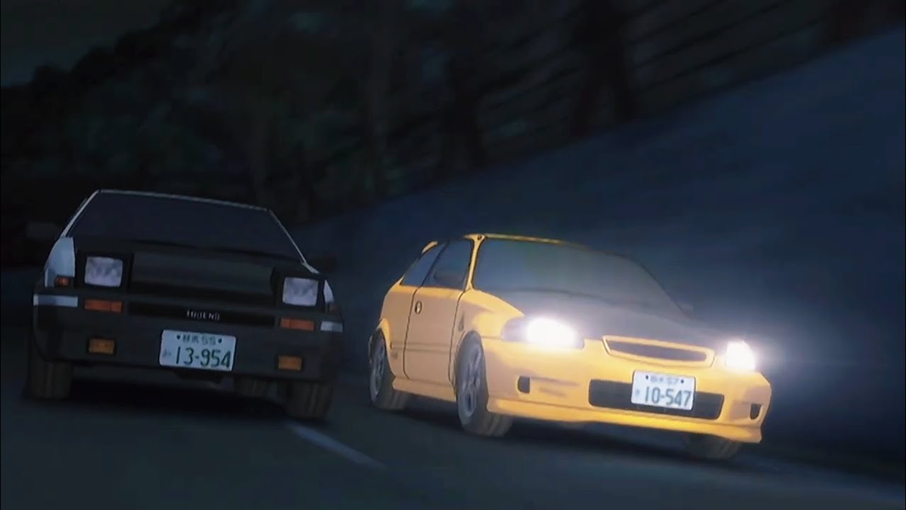 Initial D AE86 VS EK9 Blind Attack with Speed Lover - YouTube