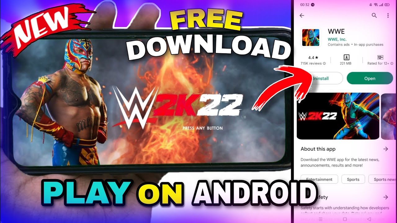 🔥Finally PLAY REAL WWE 2K22 Game On ANDROID | GAME CC APP PLAY WWE 2K22 ...