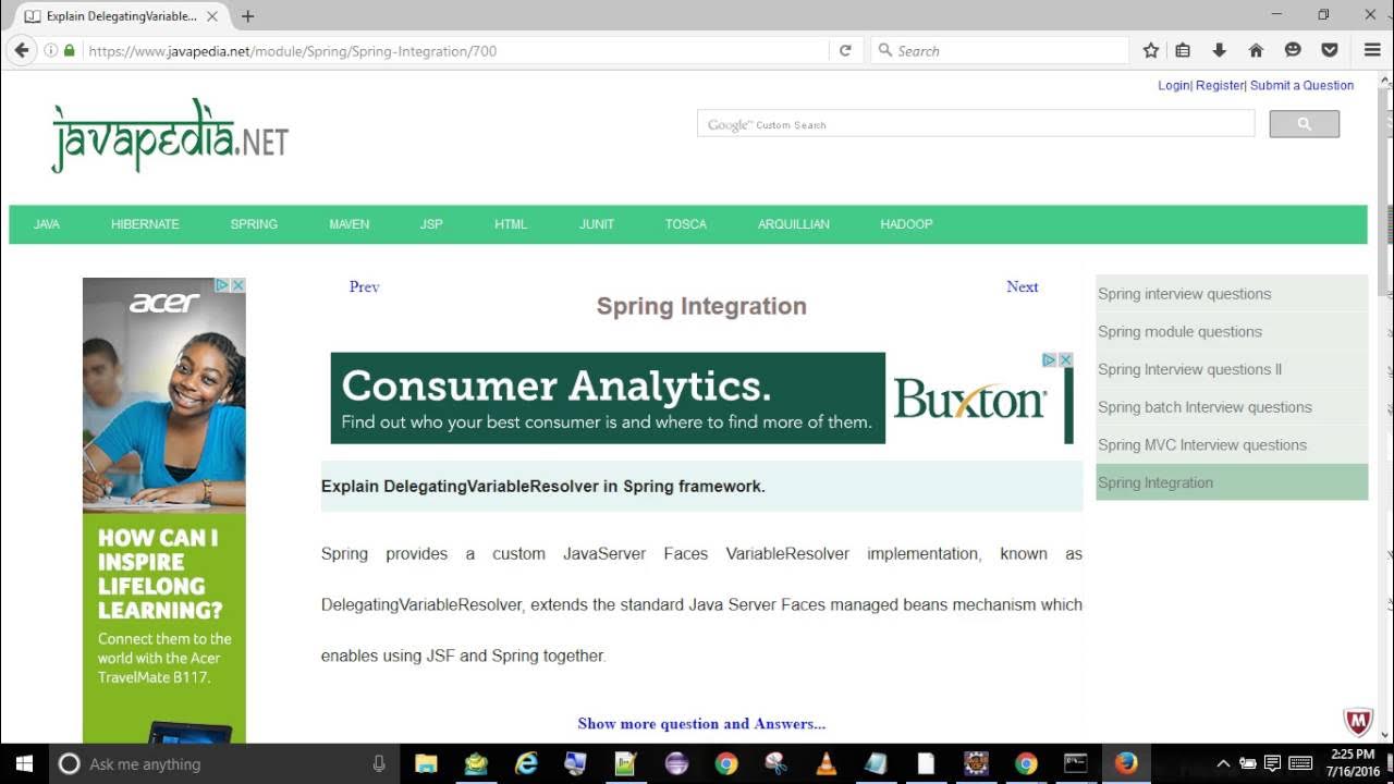 Explain DelegatingVariableResolver in Spring framework. | javapedia.net - YouTube