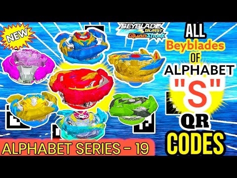 All Beyblades QR Codes of Alphabet \