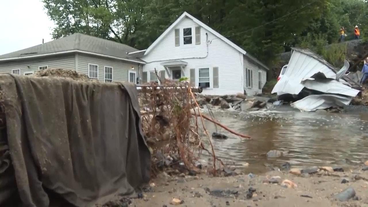 Heavy rain causes damaging flash flood in Leominster, Massachusetts ...