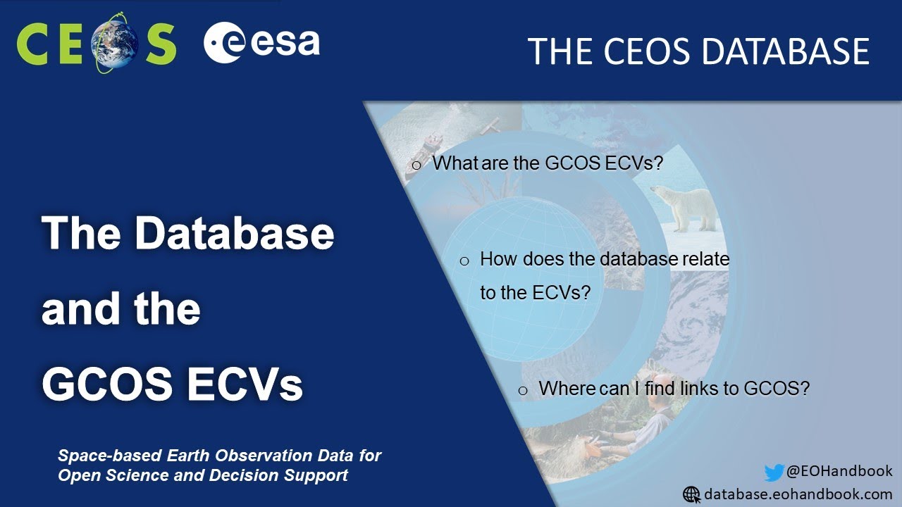 The CEOS Database and the GCOS ECVs - YouTube