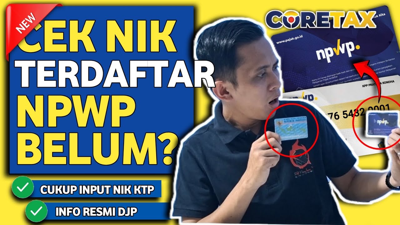 CARA MENGETAHUI NIK SUDAH TERDAFTAR NPWP ATAU BELUM DI CORETAX DJP ...