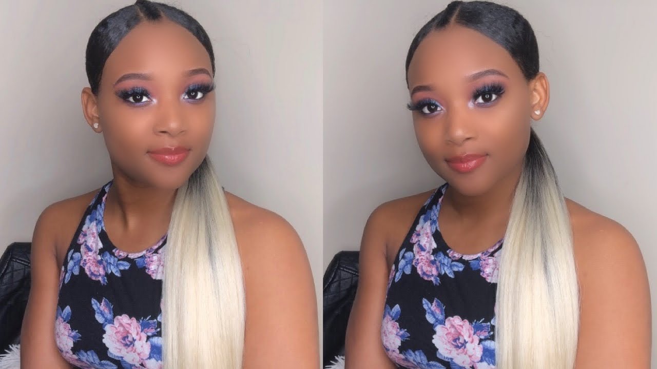 LAZY GIRL HAIRSTYLE | EXTENDED PONYTAIL | NATURAL HAIR ♡ - YouTube