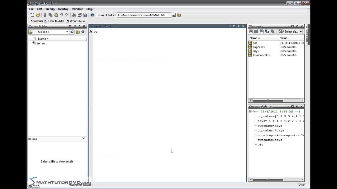 39 Multiplying and Dividing Matrices Element by Element - YouTube