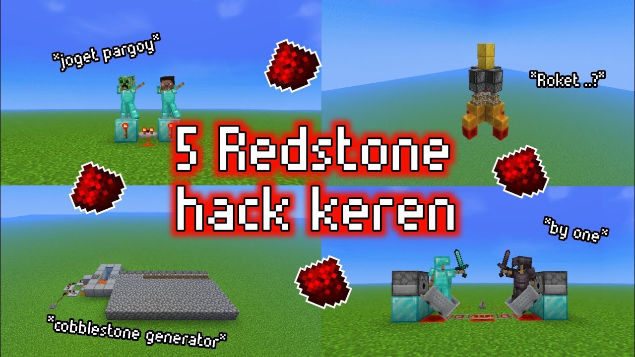Keren...!! 5 Redstone Hack Terbaik di Minecraft bedrock | Part - 1 ...