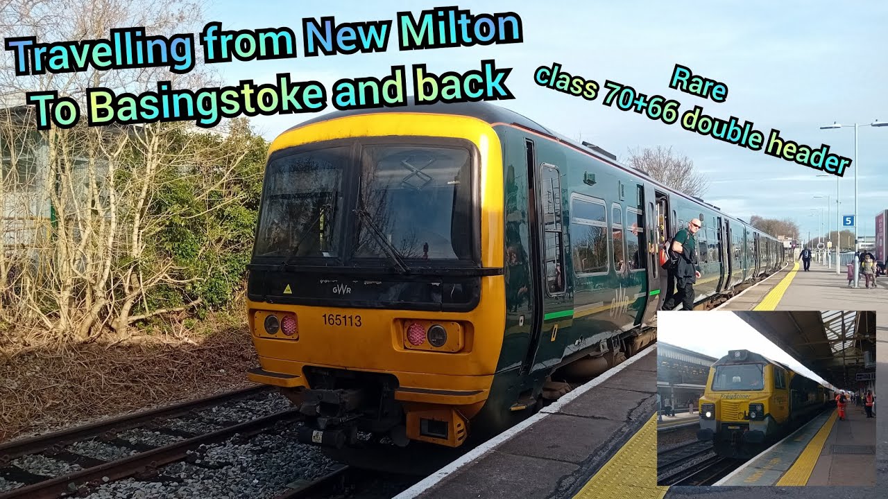 travelling from New Milton to Basingstoke and back *rare class 70+66 ...