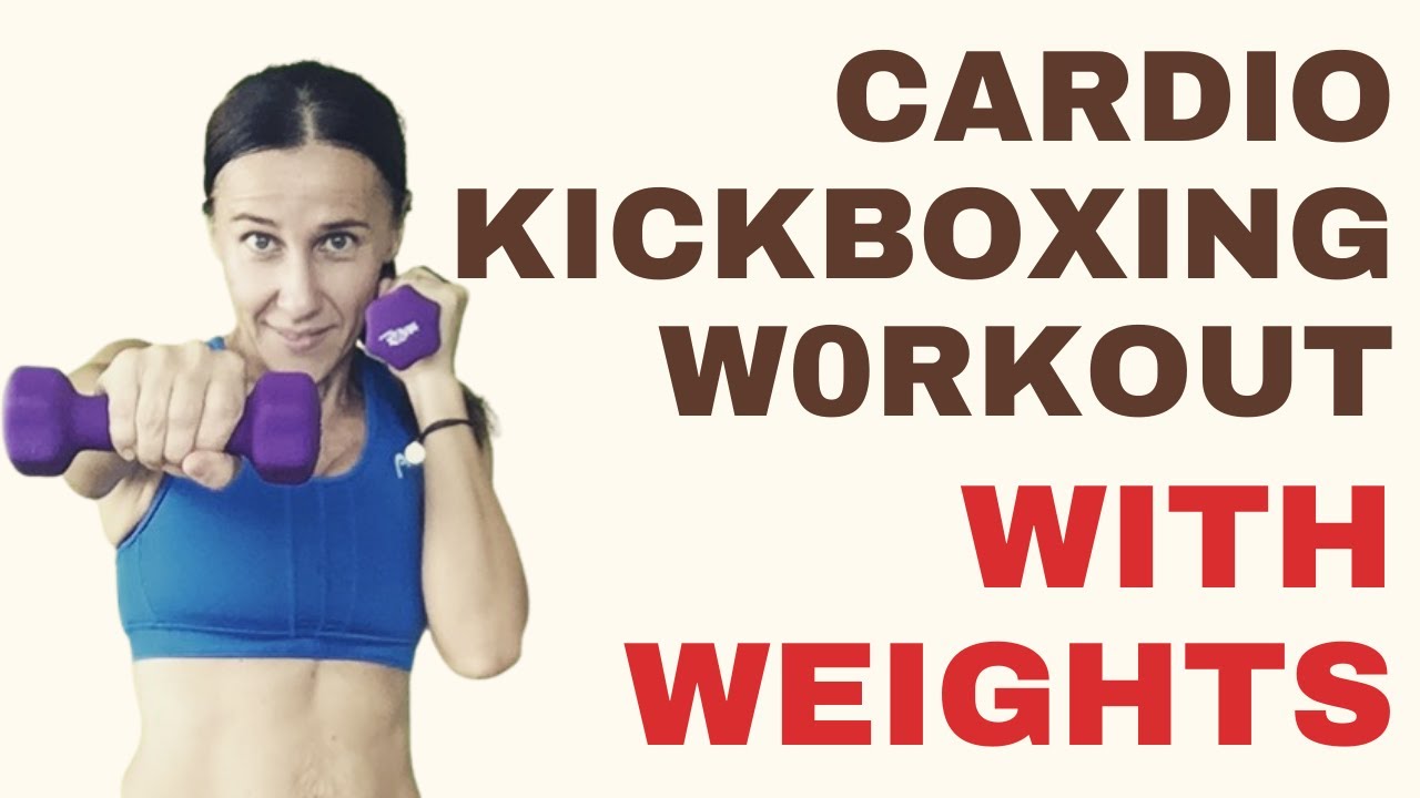 Cardio Kickboxing Workout for Fat Loss-Arm Toning Workout- Dumbbell ...