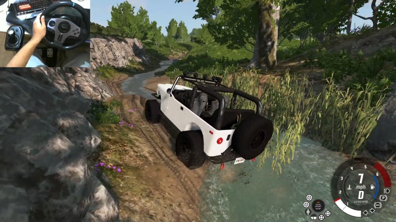 Willys jeep Offroading| BeamNG.drive| PXN V9 + Shifter - YouTube