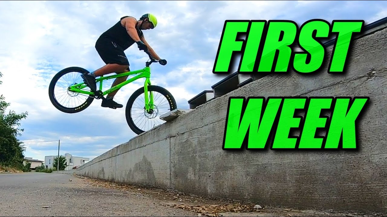 FIRST WEEK WITH MY NEW STREET TRIALS BIKE! [Inspired Flow 24 Plus- Luca Mirra] - YouTube