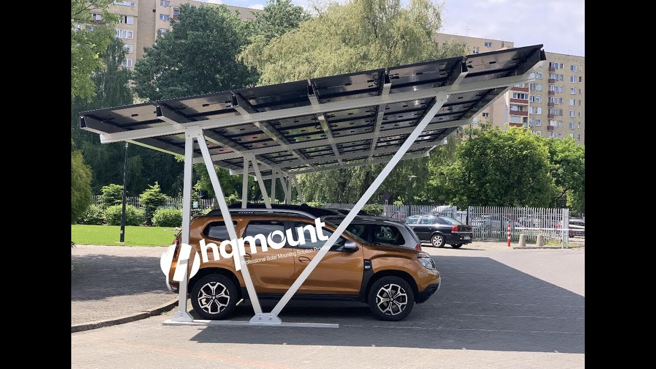 How to assemble an aluminum solar carport? - YouTube