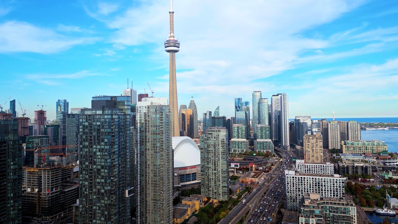 Toronto Drone 4K Stock Footage | Downtown Skyline 2 - YouTube