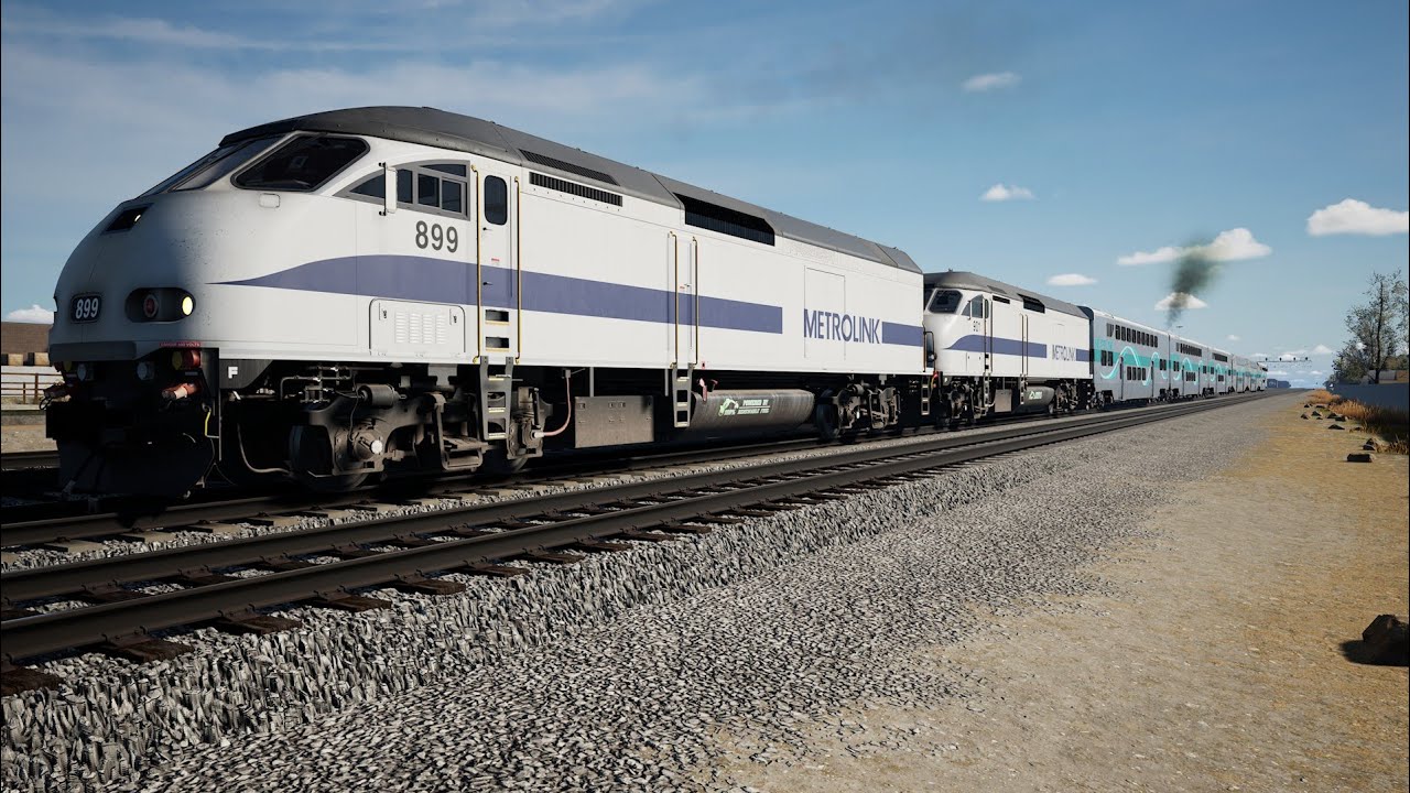 Train Sim World 6 Race Way scenario in a Metrolink MP36 (sorry audio ...