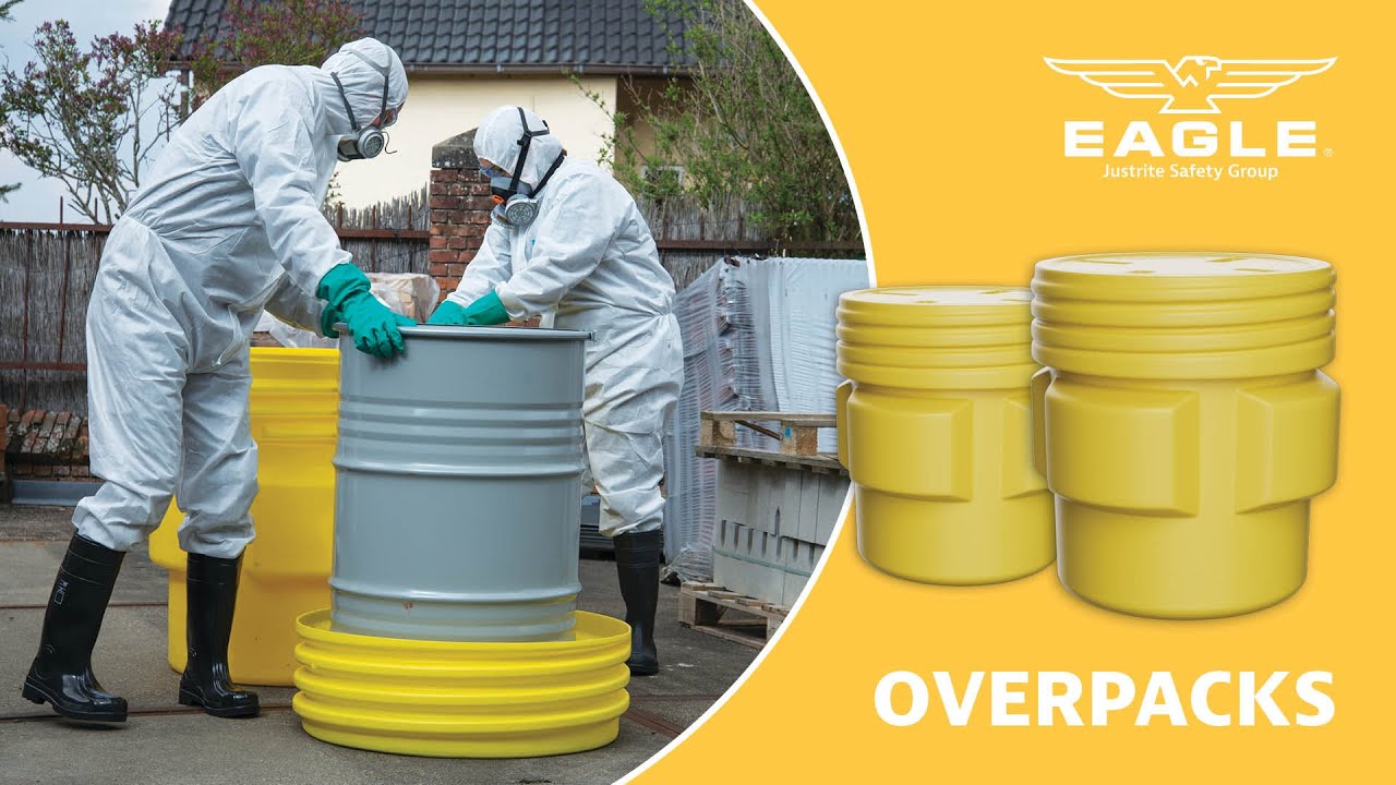 Justrite Overpack and Lab Pack Poly Drums: Safely Store or Transport ...