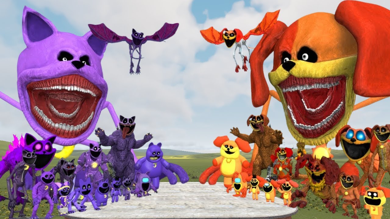 DOGDAY VS CATNAP Vs BOSSES BATTLES, SMILING CRITTERS POPPY PLAYTIME in ...