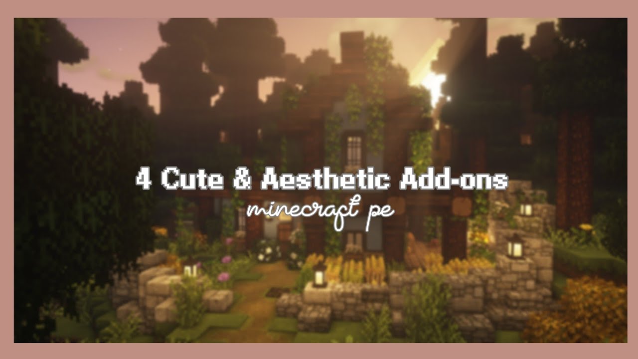 4 Cute & Aesthetic Add-ons/Resource Packs🎨|| Minecraft pe || review ...