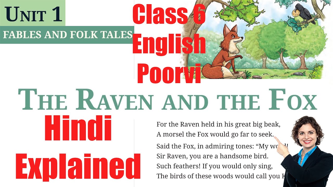 The Raven and The Fox (Hindi Explained) | Unit 1 - Fables and Folk ...
