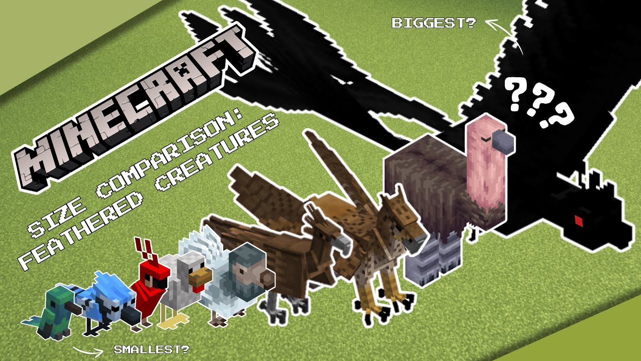 Minecraft Size Comparison: Feathered Creatures (Alex's Mobs, Untamed ...