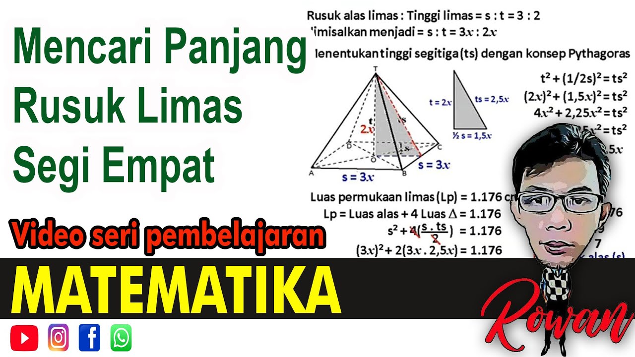 Mencari Panjang Rusuk Limas Segi Empat - YouTube