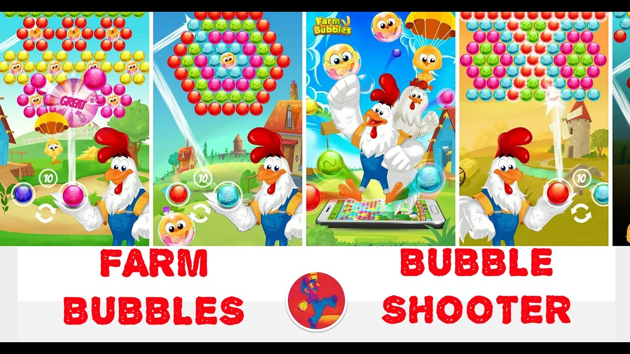 Farm Bubbles - bubble shooter - first play video game review! - YouTube