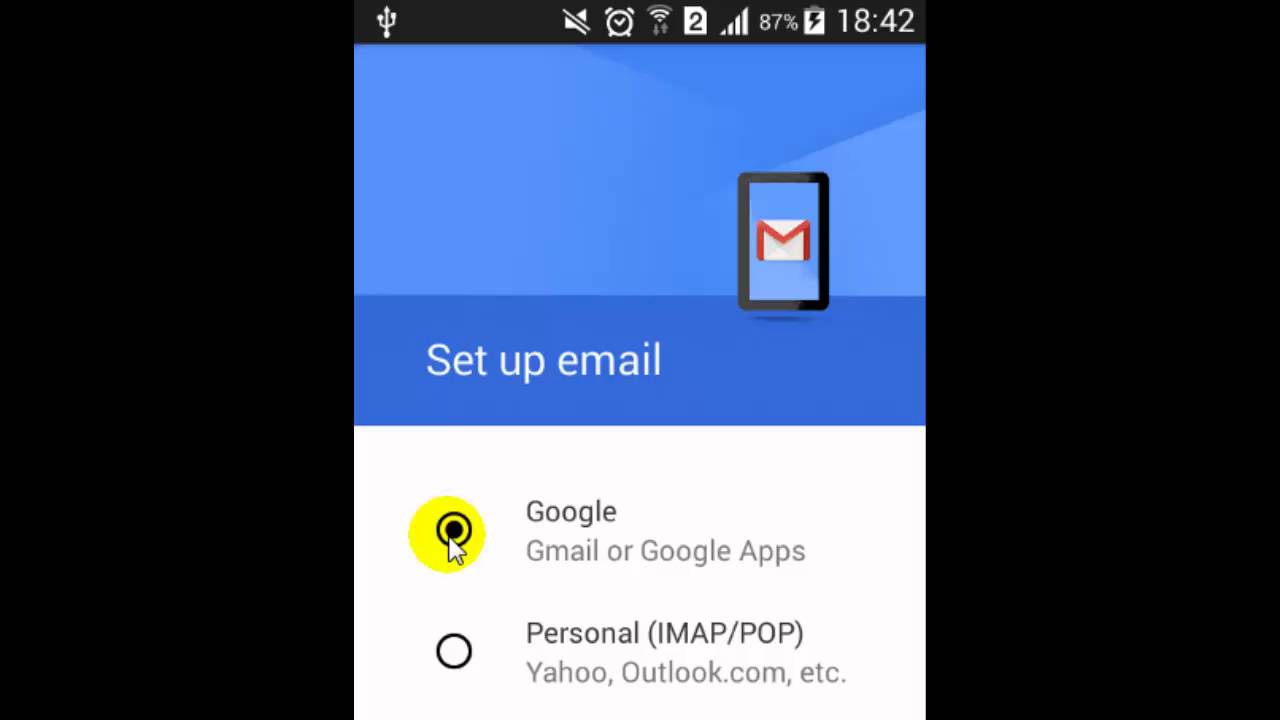 How to add new account in Gmail Android App - YouTube