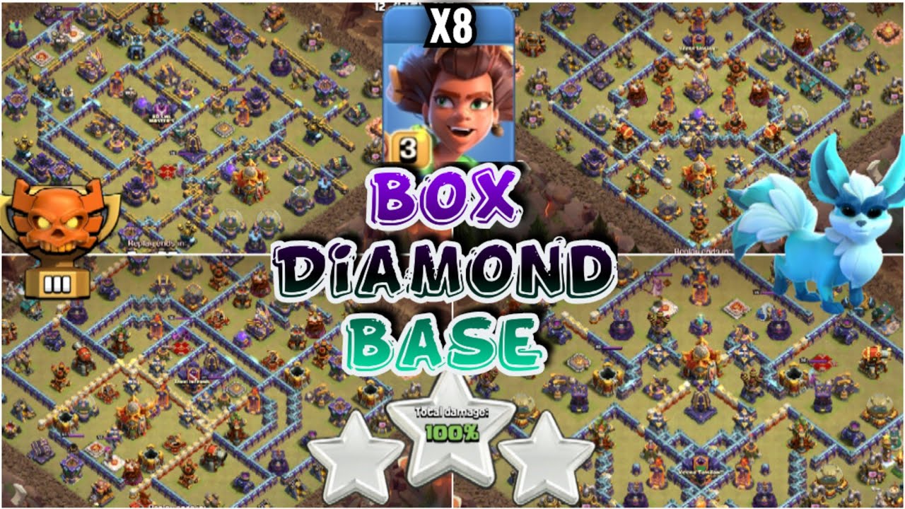 TH16 Root Rider War Attack Strategy | Th16 BOX DIAMOND Base 3 Star ...