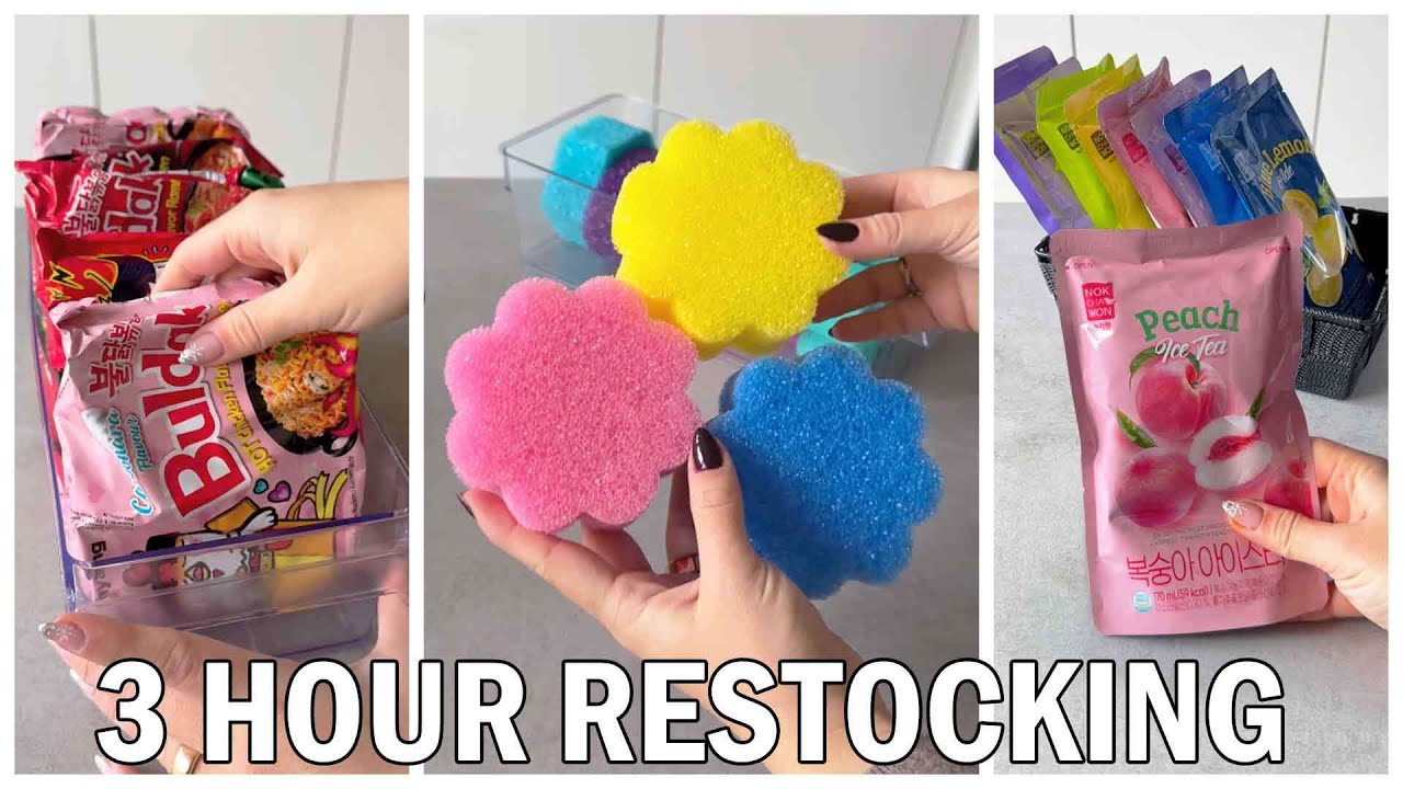 3 Hour Restocking ASMR Videos To Fall Asleep To | Cleaning/Organising ...