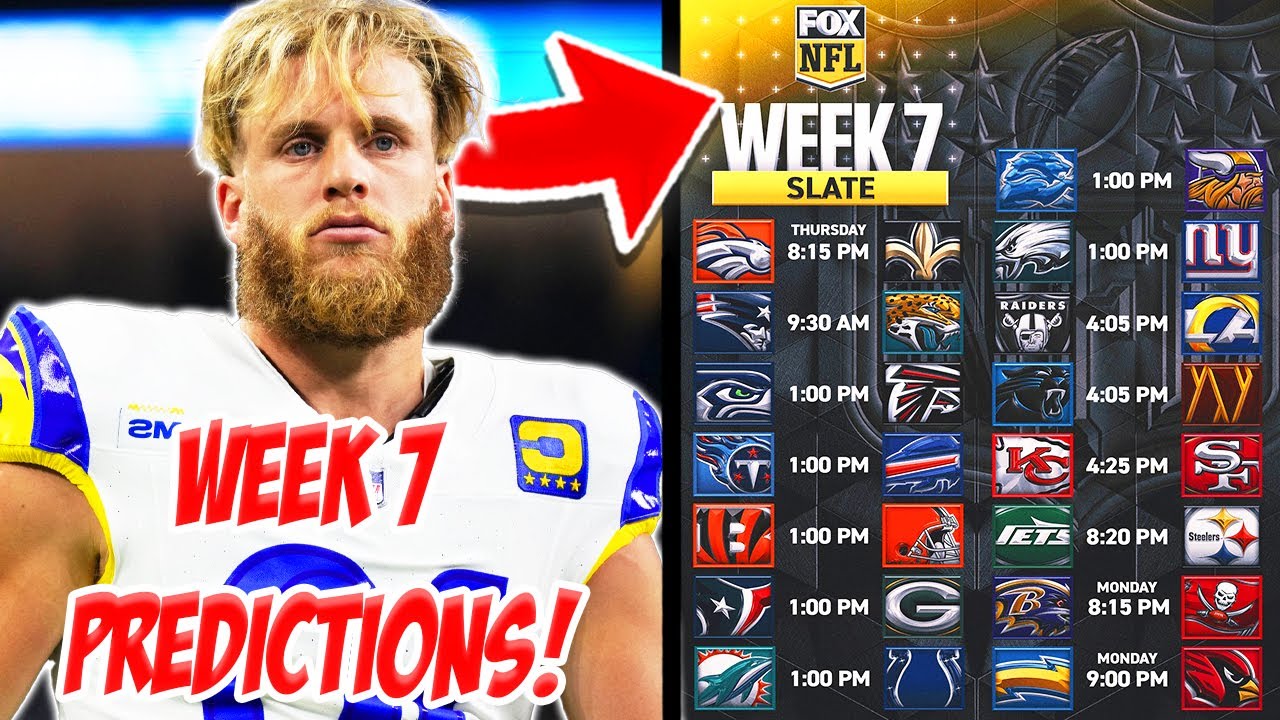 NFL Week 7 Predictions And Picks 2024! I BOUNCED BACK! 😭 - YouTube