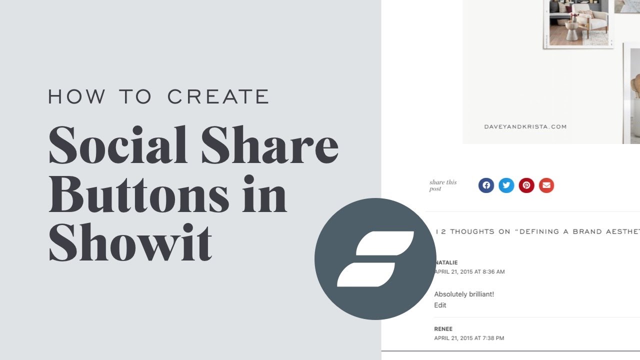 How to Create a Social Media Share Widget in Showit - YouTube