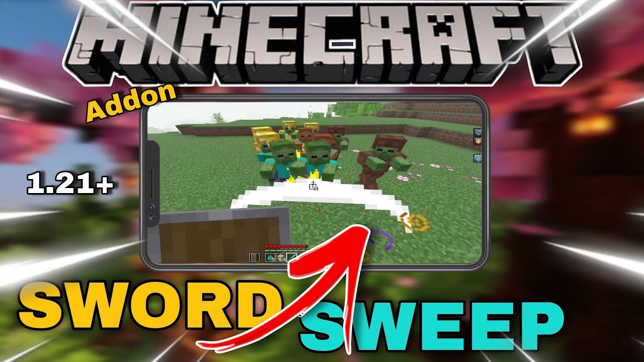 Minecraft Pe Sword Sweep Effect | How To Get Sword Sweep Addon | X LUCKY Yt - YouTube