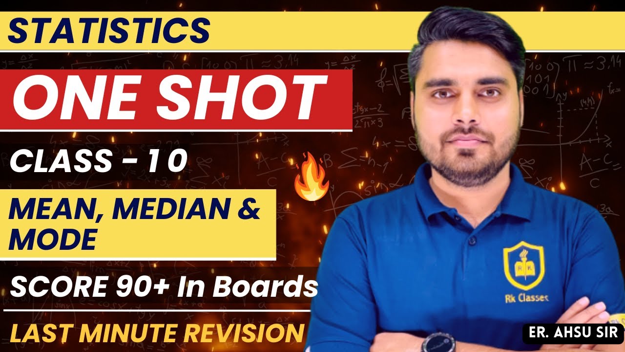 Statistics(Mean Median Mode)Class 10 Boards One Shot For Board 2024🔥 # ...