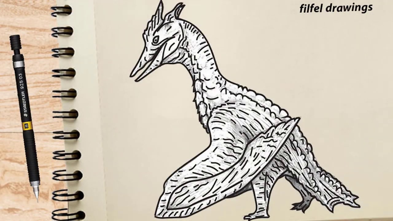 easy drawing | Pencil drawing | how to draw rodan vs mothra | draw ...