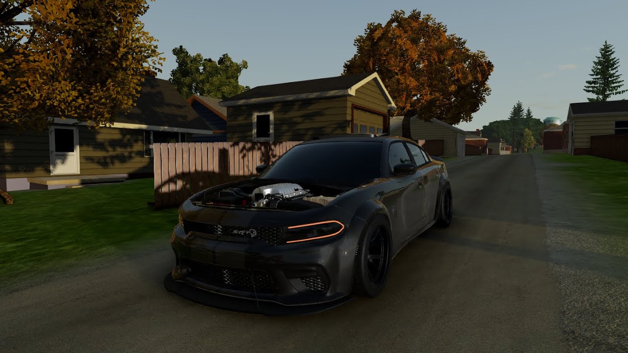 BeamNG| Hellcat WideBody Tearing up the neighborhood roof POV drive ...