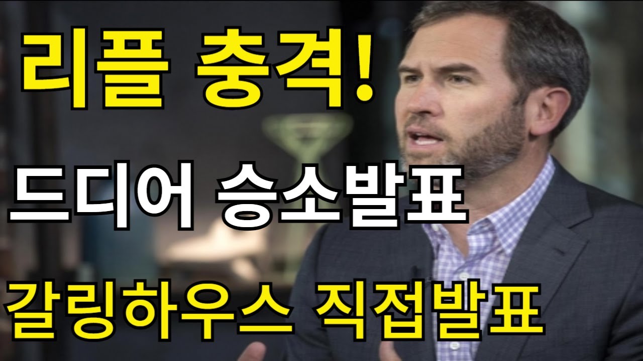 리플 드디어 승소발표 나왔다 갈링하우스 인터뷰 국내최초보도 합니다 리플 리플코인 리플가격 리플소송 리플속보 리플