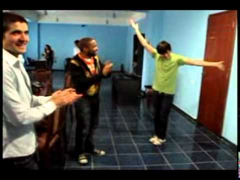 Azerbaijani guys feat Trinidad guy. Azerbaijani national dance