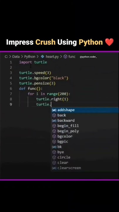 Want to impress your crush by using python?? Here's How!! #girl #python #date #programming - YouTube