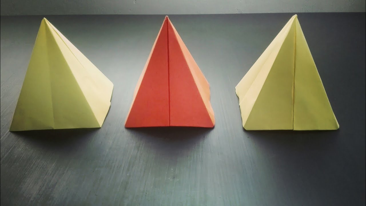 COMO HACER UNA PIRÁMIDE DE PAPEL - HOW TO MAKE A PAPER PYRAMID ...