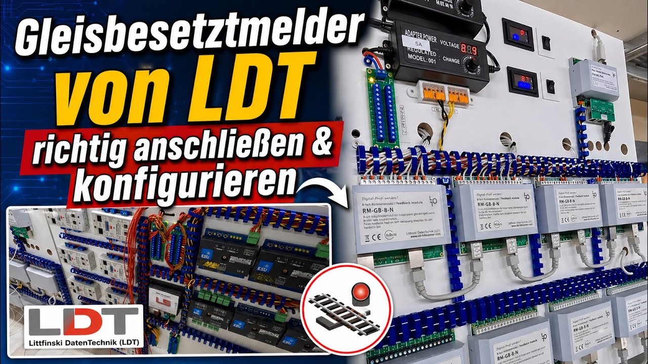 Modellbahn Spur H0/1:87 Kranichstein Teil 4 LDT RM-GB-8-N Gleisbesetztmelder - YouTube