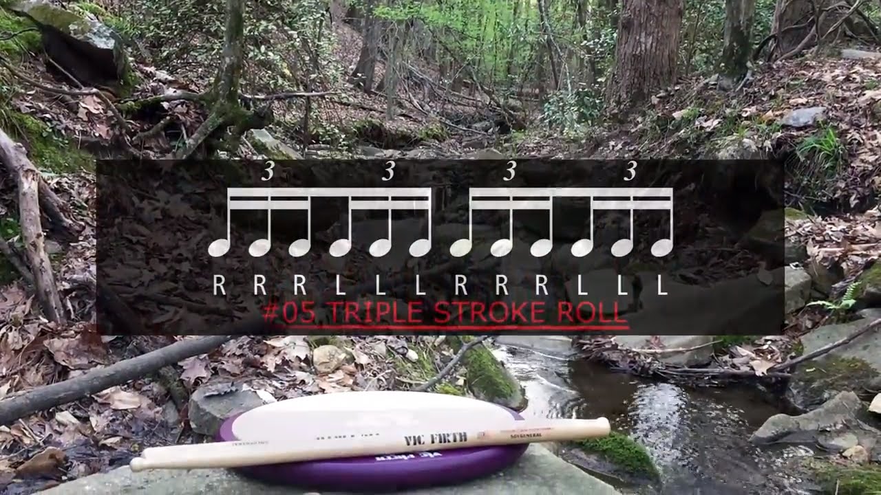 #05 of 40 "TRIPLE STROKE ROLL" - 40 Essential Drum Rudiments - YouTube