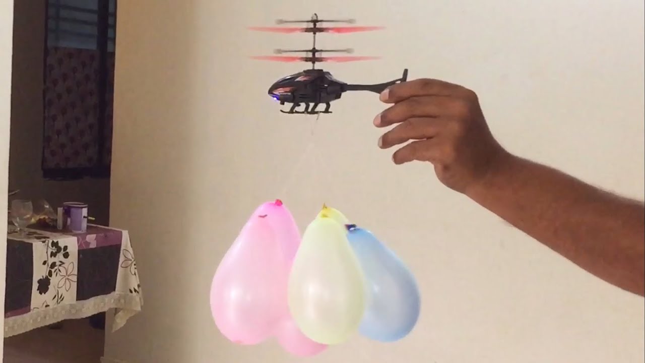 Helicopter Ballons Flying Crazy Experiment - YouTube