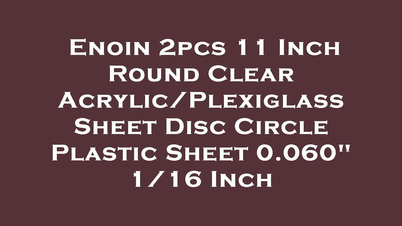 Enoin 2pcs 11 Inch Round Clear Acrylic/Plexiglass Sheet Disc Circle ...