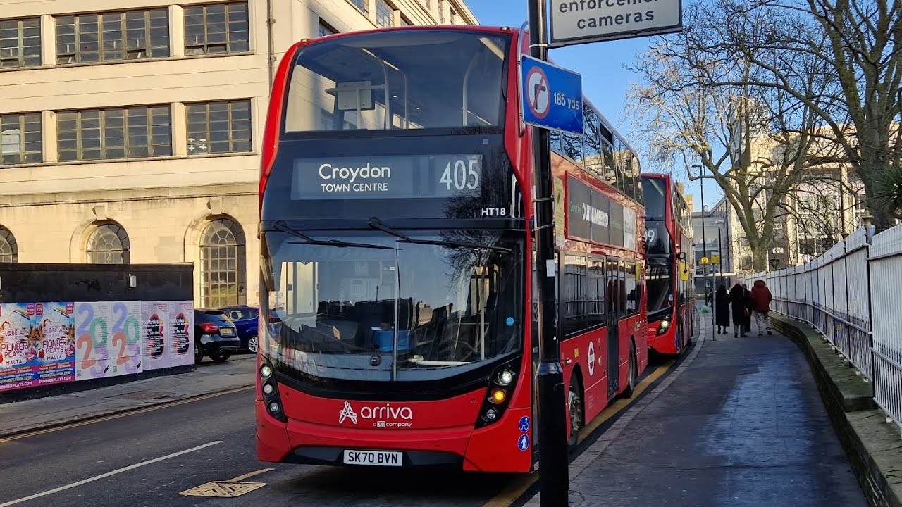 FULL VISUAL | LONDON BUS 405 REDHILL - CROYDON TOWN CENTRE (SK70BVN ...