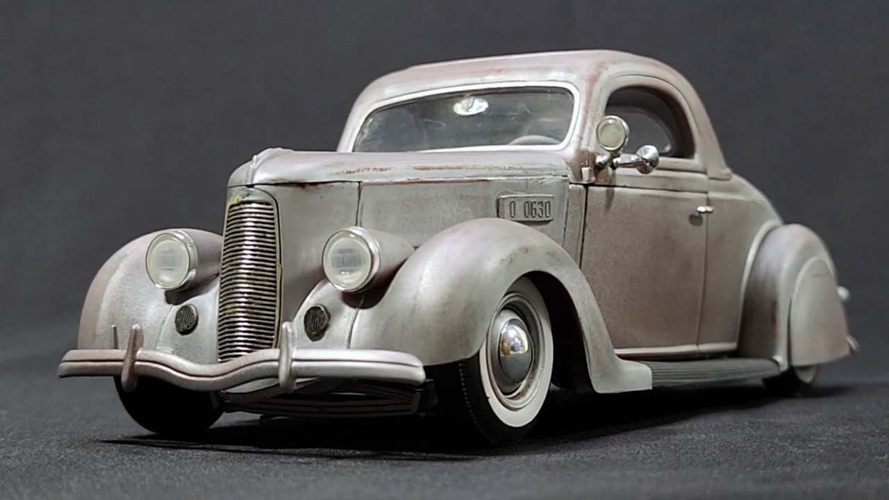 Metal Rod—Revell 1:24 1936 Ford Convertible Coupe Scale Model Car - YouTube