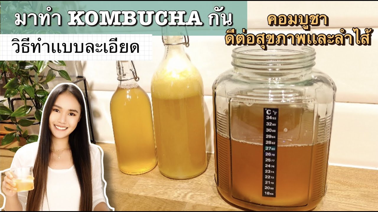 วิธีทำคอมบูชา น้ำชาหมักเพื่อสุขภาพ บอกครบจบในคลิปเดียว | How To Make Homemade Kombucha - YouTube