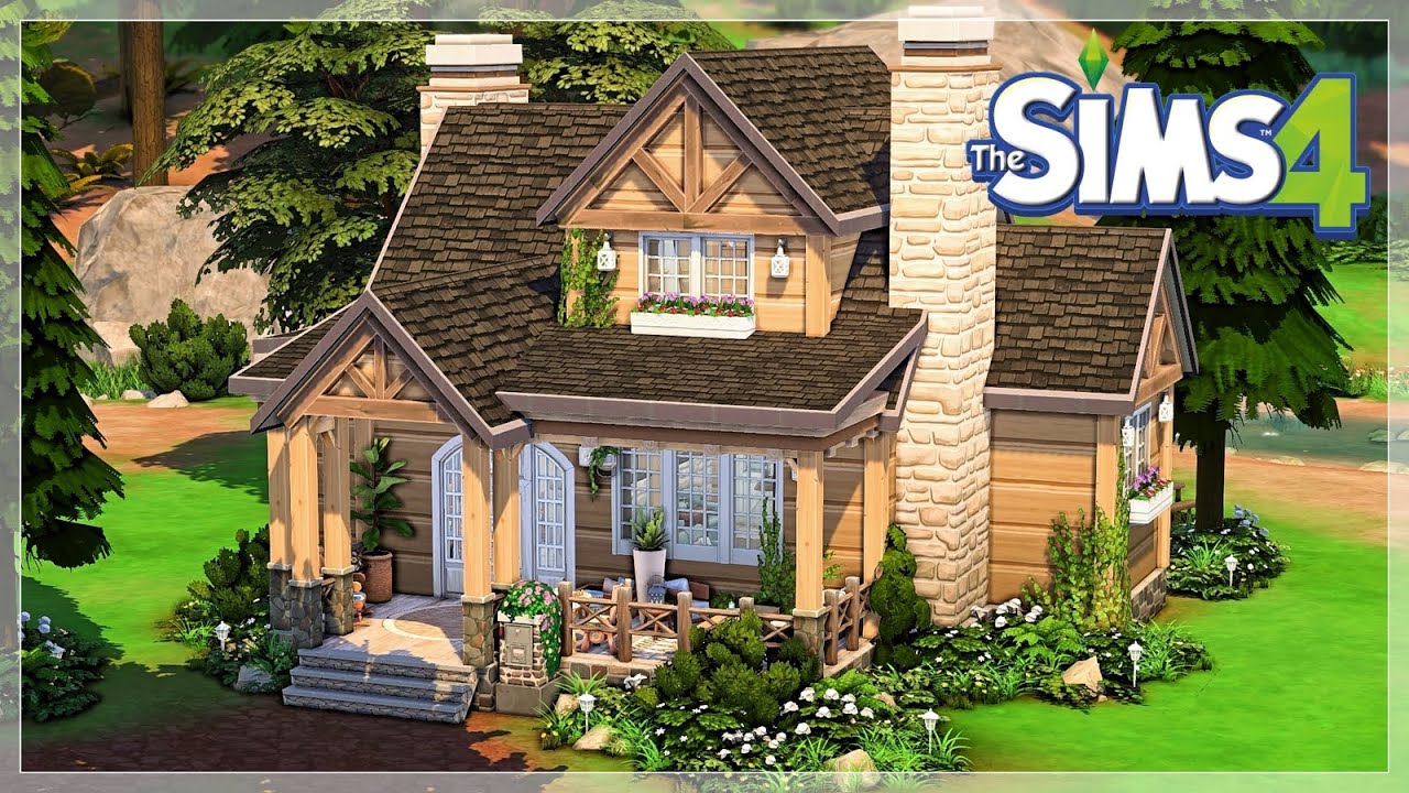 RUSTIC CABIN 🌲 | The Sims 4 Speedbuild | No CC - YouTube