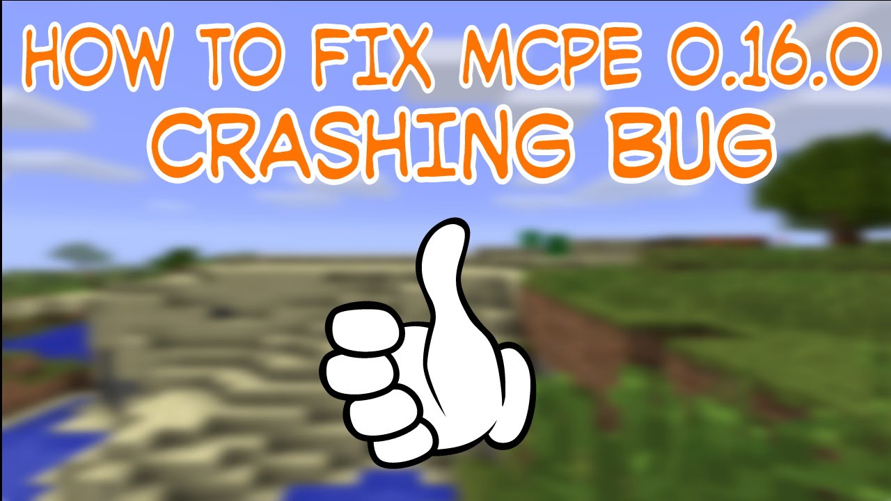 How to fix mcpe 0.16.0 b1 crashing bug (1080p) - YouTube