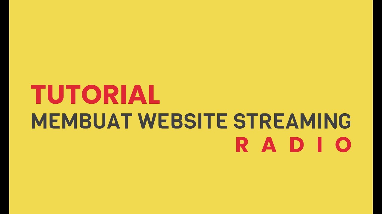 Tutorial Membuat Website Streaming Radio #html #css #website #trend ...