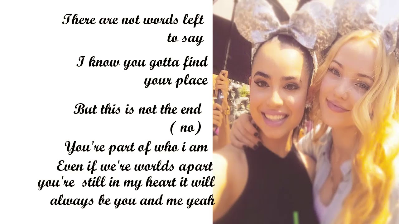 Space Between- lyrics Descendants 2- Dove cameron- Sofia Carson - YouTube